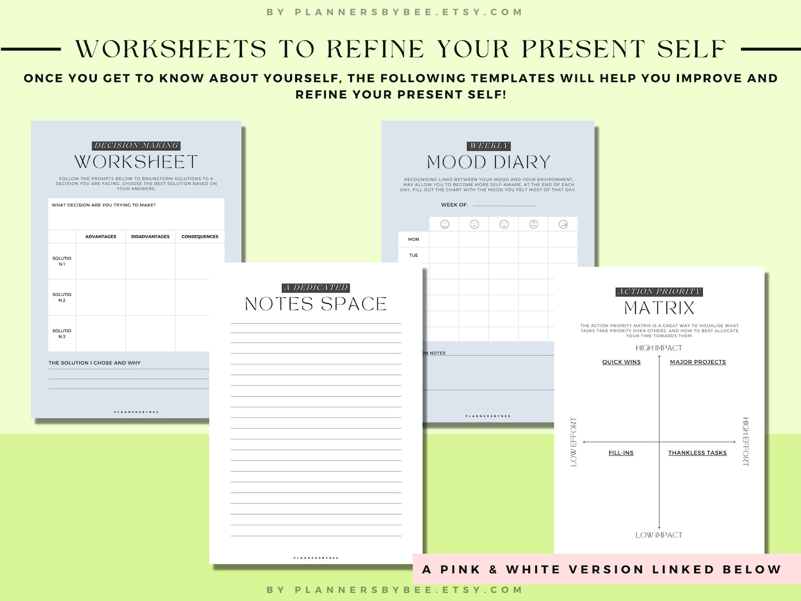 Mindfulness Mental Health Kit Self Care Checklist Self-care - Etsy