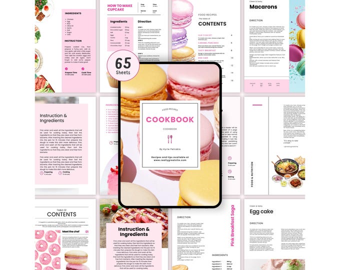 Kids Cookbook, Cookbook Binder, Recipe Binder, Cook Book Template ...