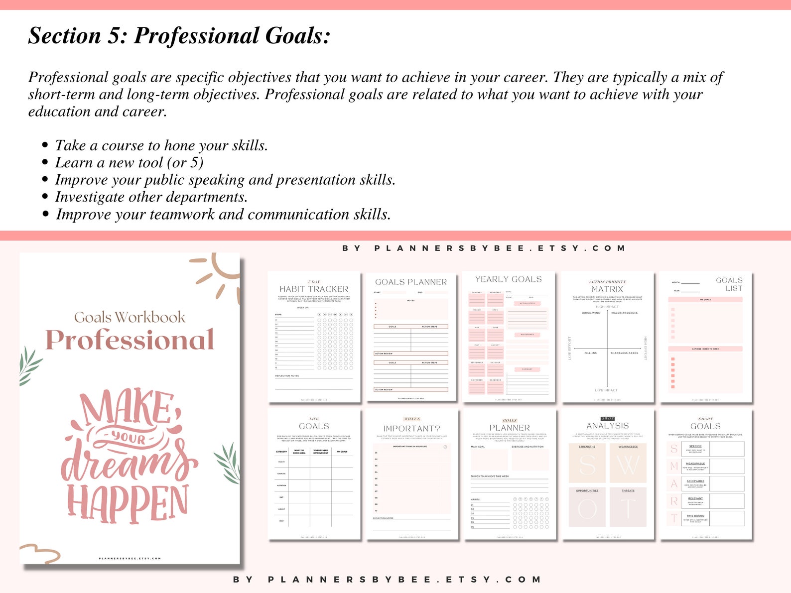 Life Goals Planner Best Goal Setting Digital Printable - Etsy