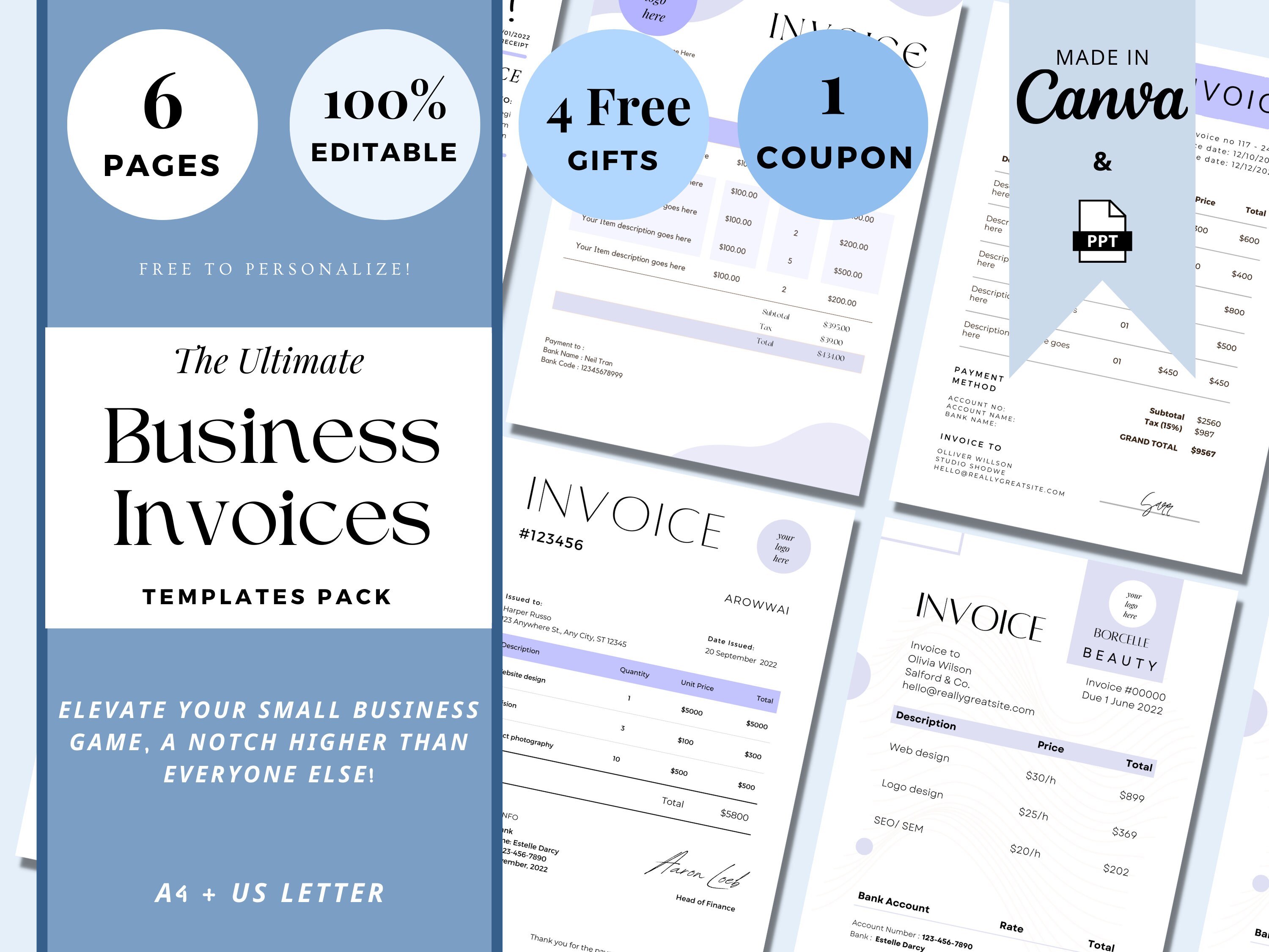 Editable Order Forms Bundle, Invoice Custom Order Form, Printable Small ...