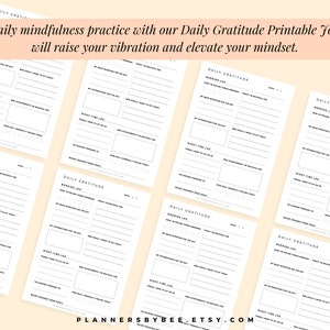 Gratitude Journal Printable, Mindfulness Log, Gratitude Template, Self ...