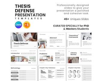 Thesis Defense Presentation Template Phd Masters MA Academic Viva ...