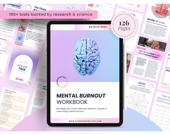 Self Care Journal, ADHD, Self Care Workbook, Self Love, Burnout, Stress ...