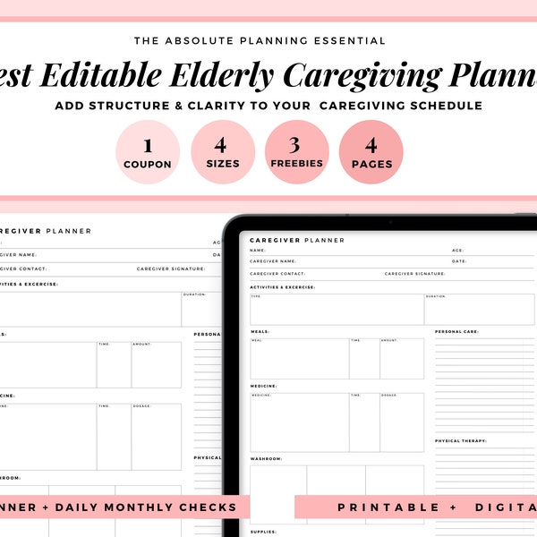 Caregiver Binder Checklist - Etsy