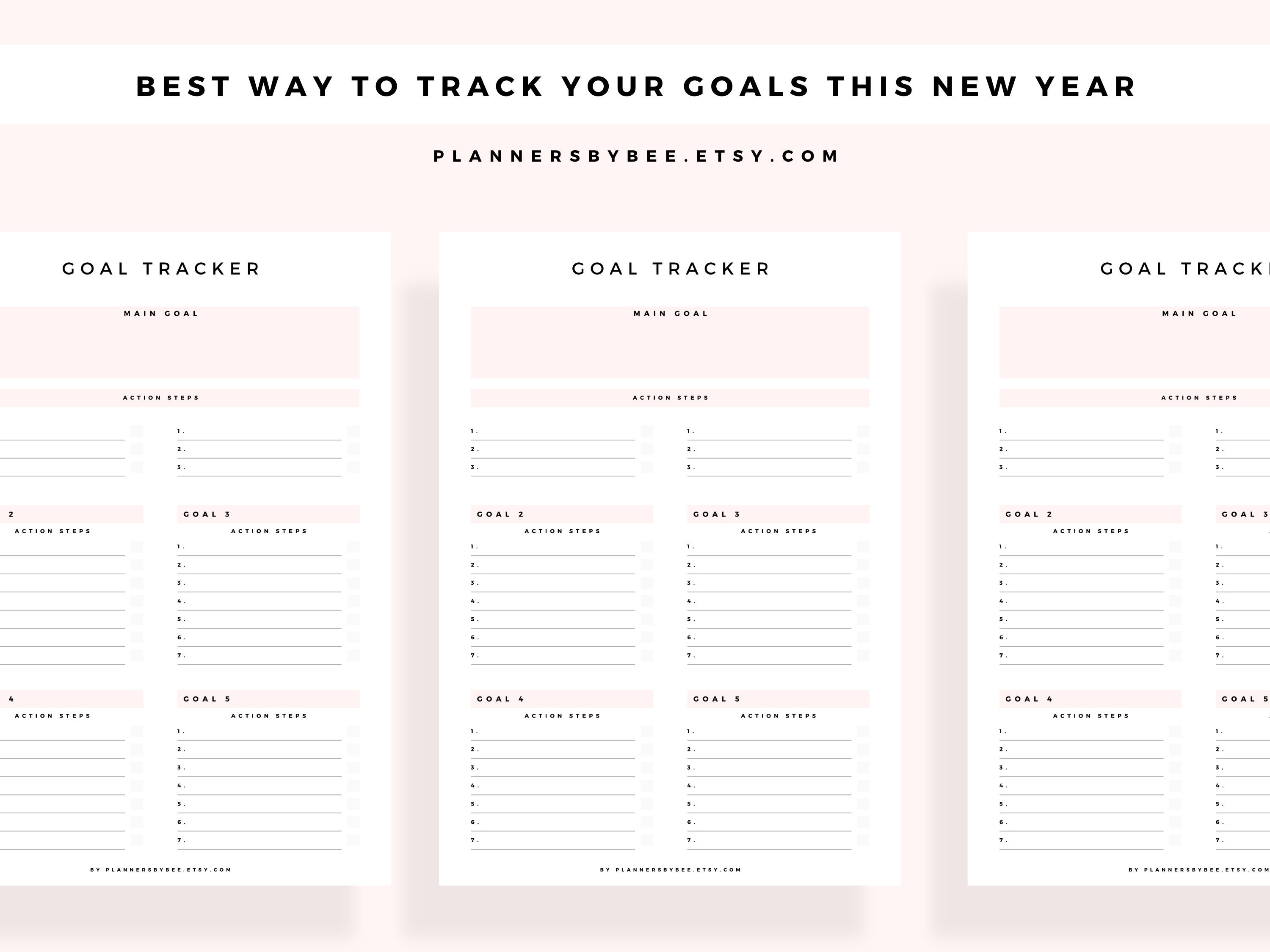 Top 5 Goals Planner Goal Tracker Goals Setting Goal - Etsy