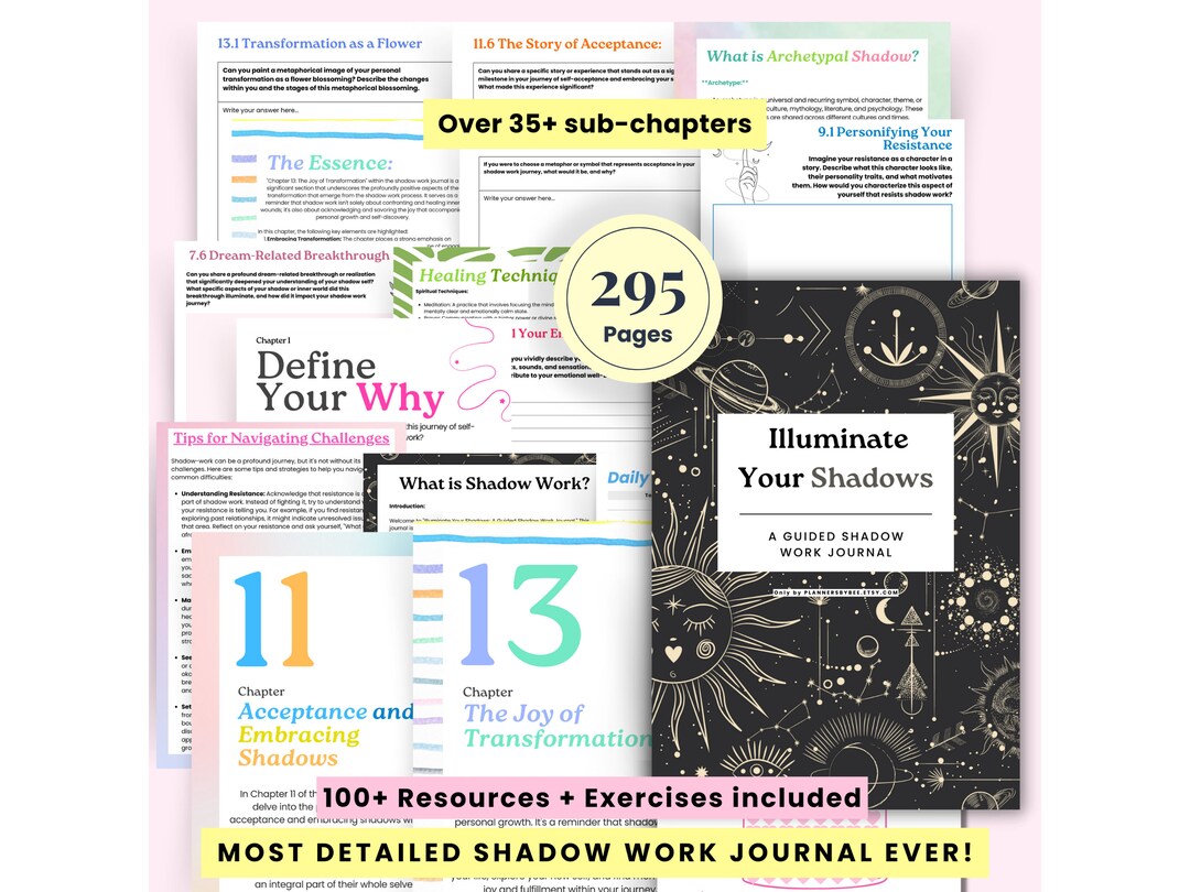 Shadow Work Journal Prompts, Self-reflection, Inner Healing Exercises ...