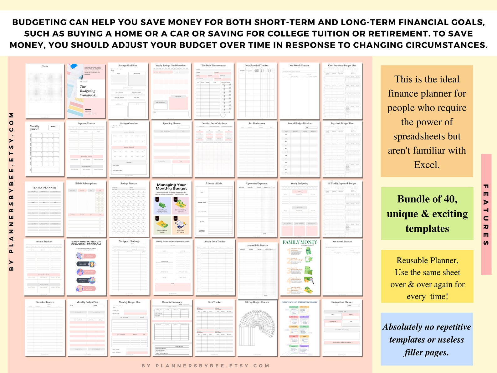 Budget Planner Printable Paycheck Budget PDF Finance Planner - Etsy