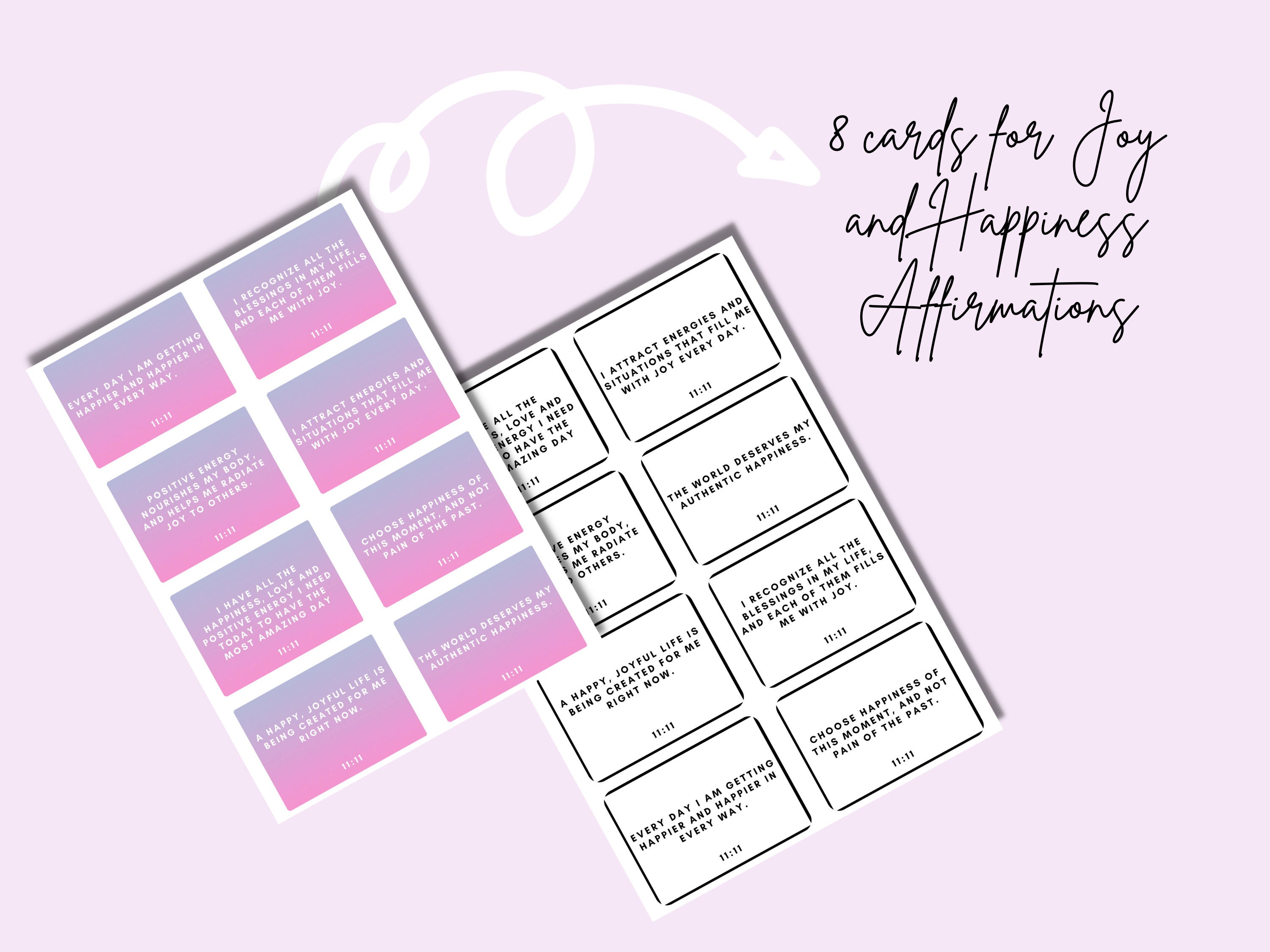 Positive Affirmation Cards Printable Affirmation Deck - Etsy
