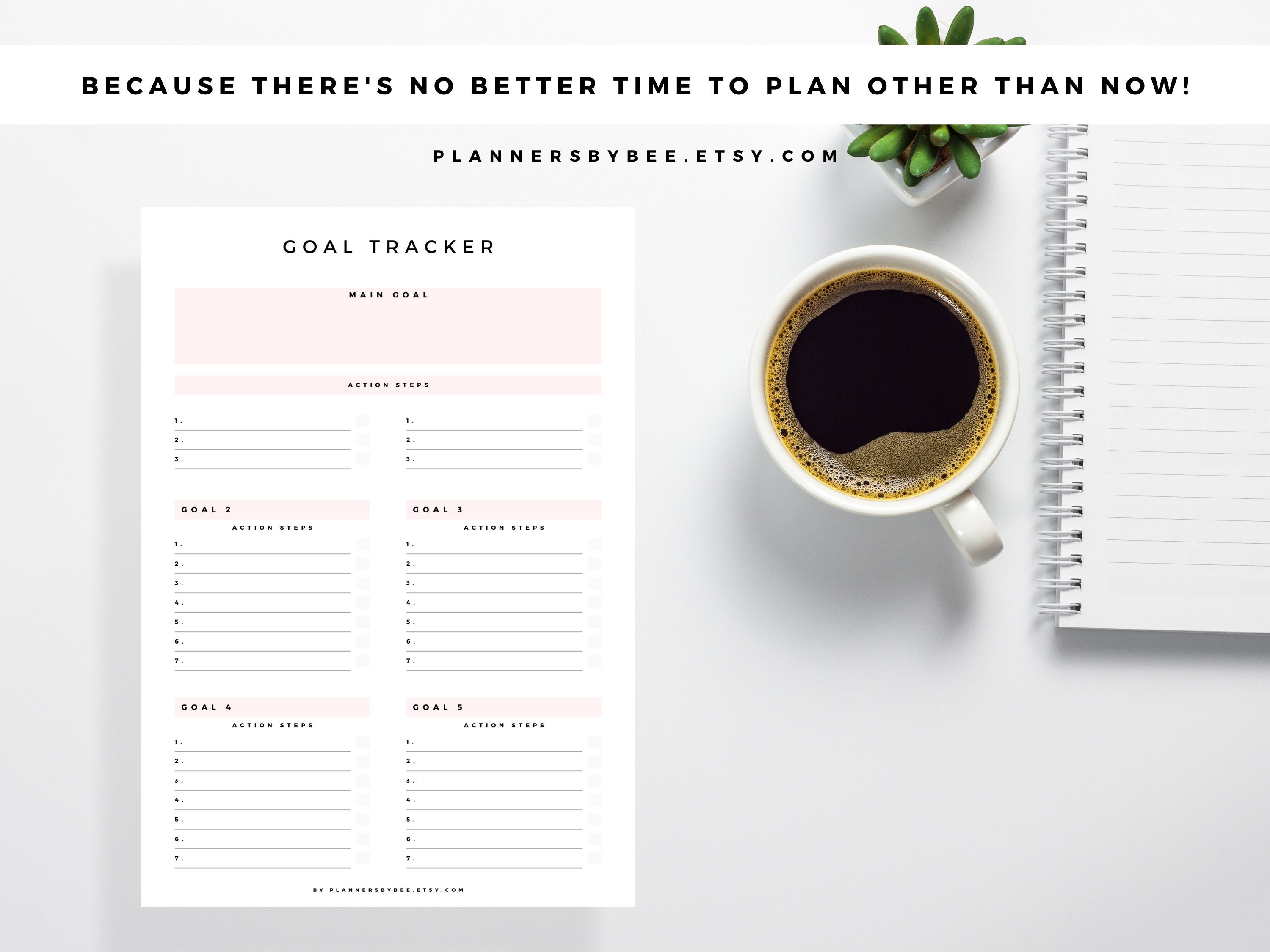 Top 5 Goals Planner Goal Tracker Goals Setting Goal - Etsy