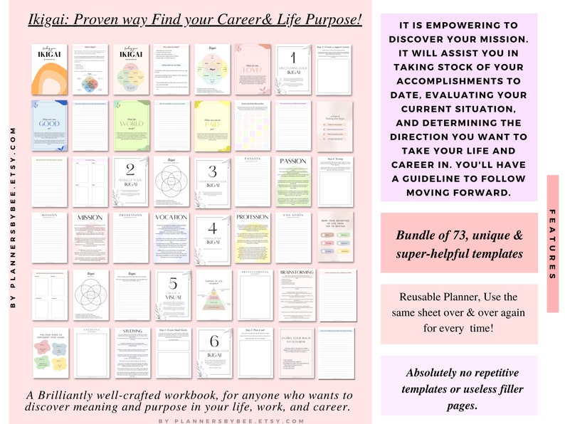Ikigai Workbook Best Work & Career Planner Professional - Etsy