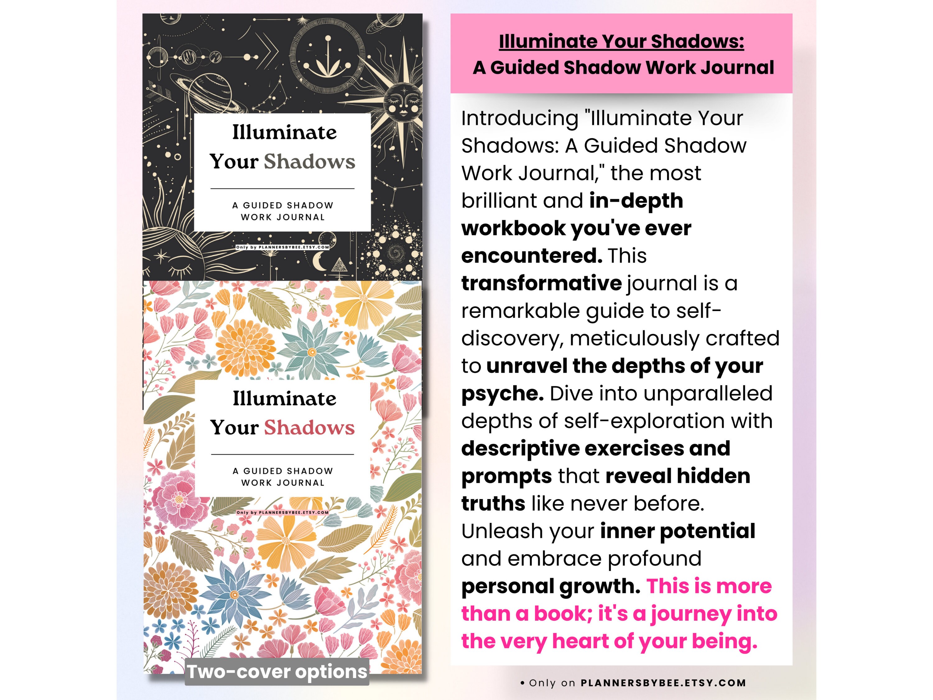 Shadow Work Journal Shadow Workbook Guided Prompts Shadow - Etsy