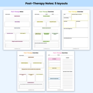 Pre and Post Therapy Session Notes, Therapy Tools, Therapy Overview ...