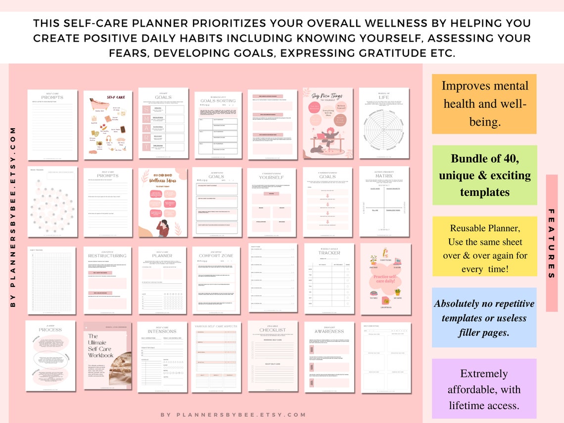 Self Care Workbook Self Care Routine Daily Gratitude - Etsy