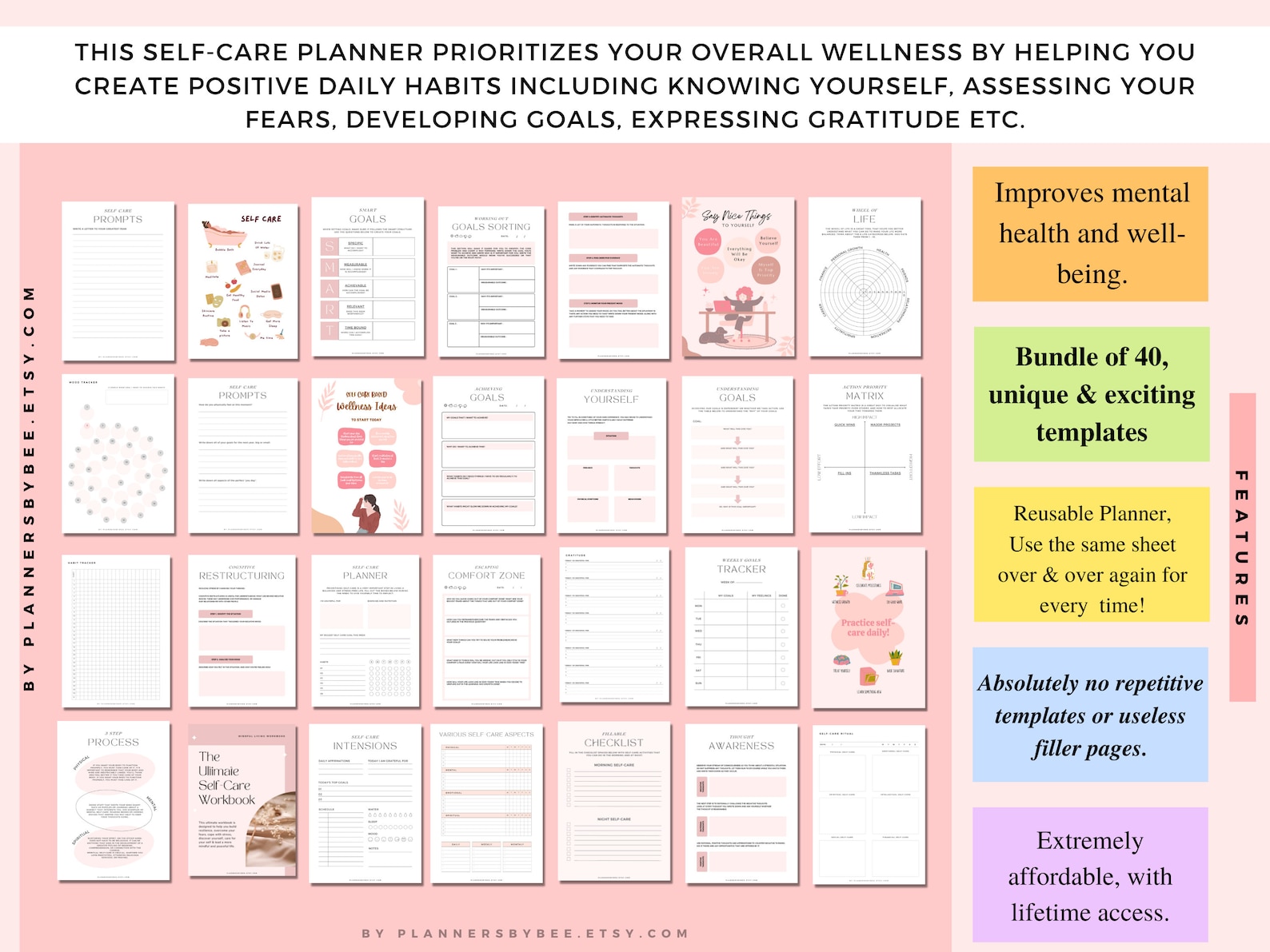 Self Improvement Checklist Mindfulness Mental Health Kit - Etsy