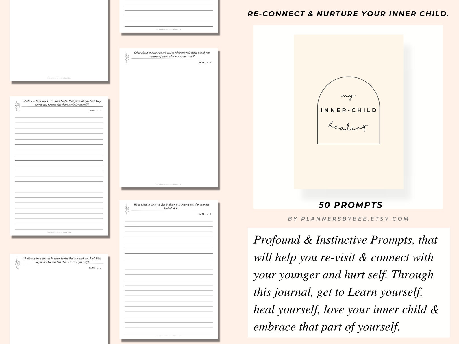 Shadow Work Journal Pages Workbook Enlightenment Journal | Etsy