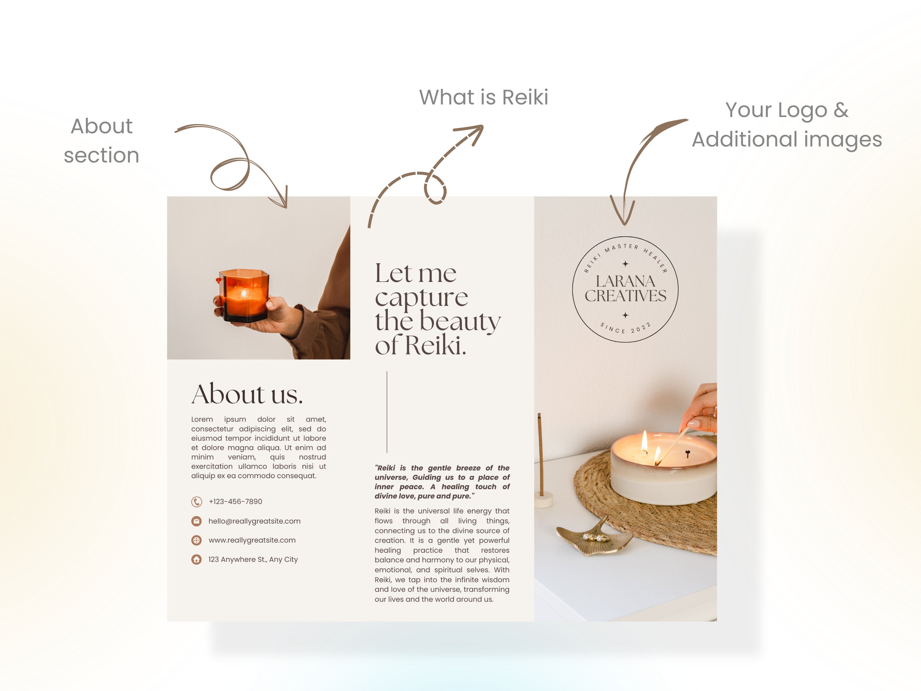 Reiki Brochure Canva Reiki Info Brochure Reiki Healing - Etsy