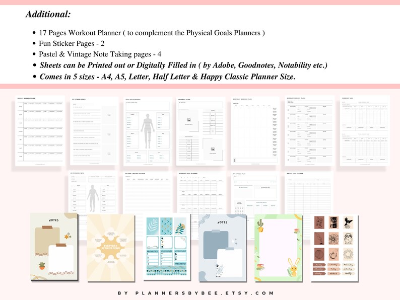 Goal Planning Workbook Self Development Personal Goals - Etsy