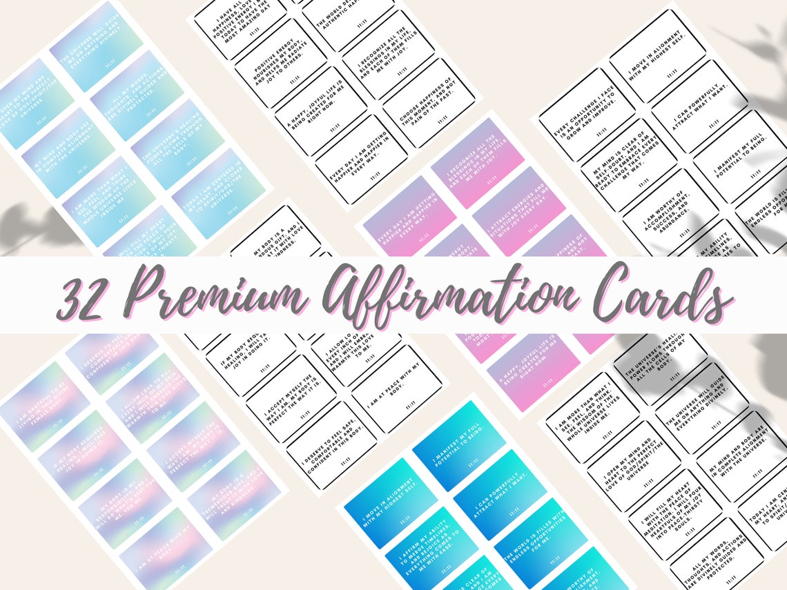 Positive Affirmation Cards Printable Affirmation Deck - Etsy