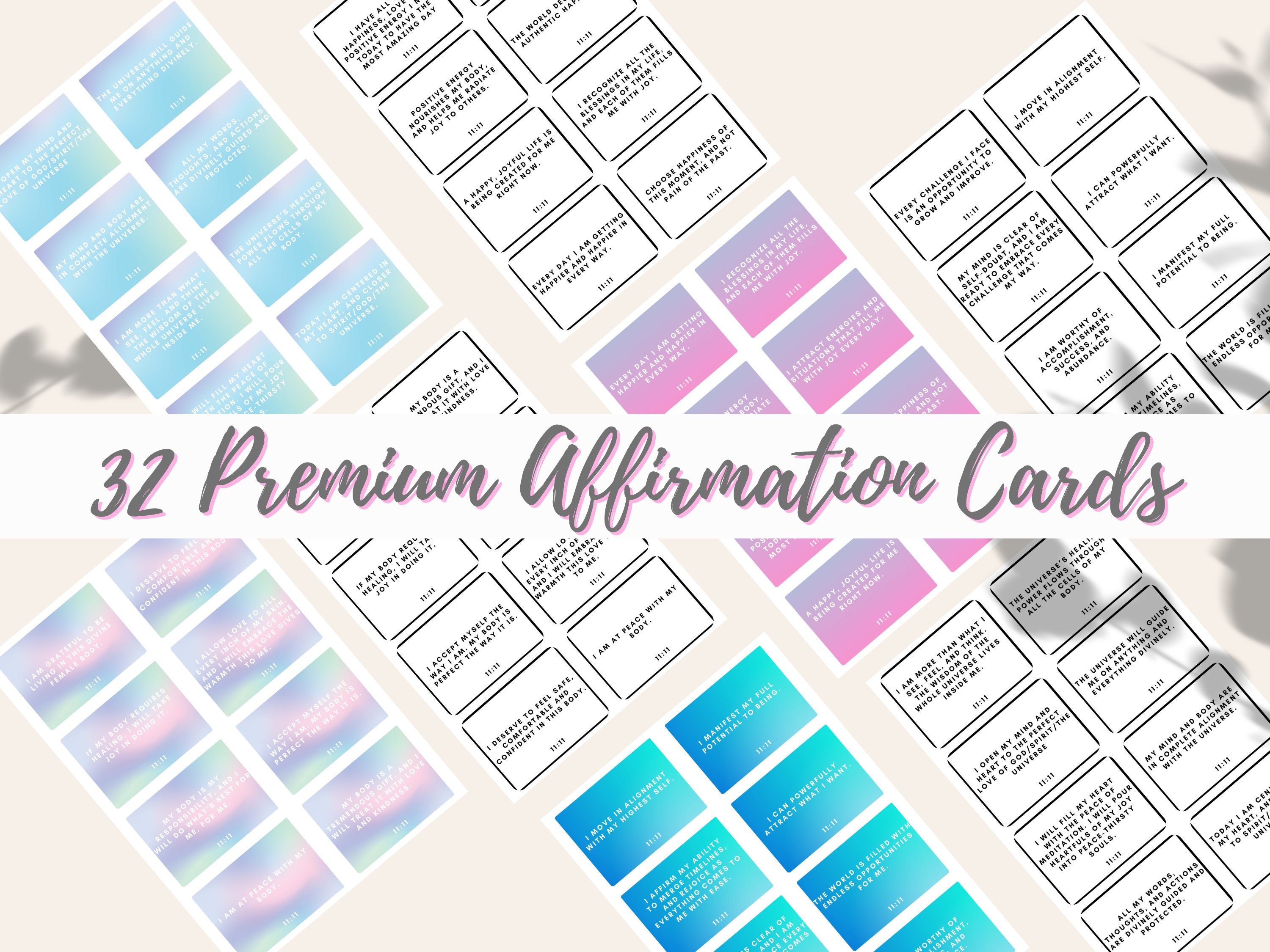 Positive Affirmation Cards Printable Affirmation Deck - Etsy