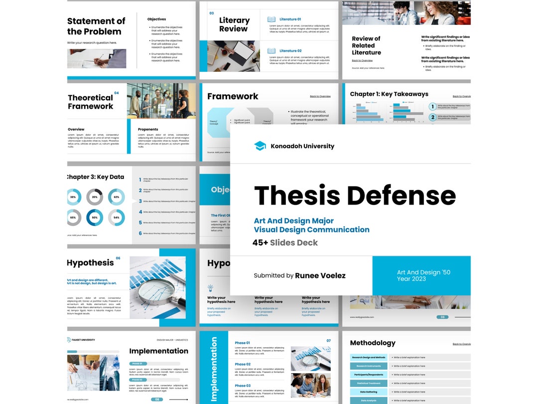 Canva Presentation Templates Dissertation Minimalist Thesis Defense ...
