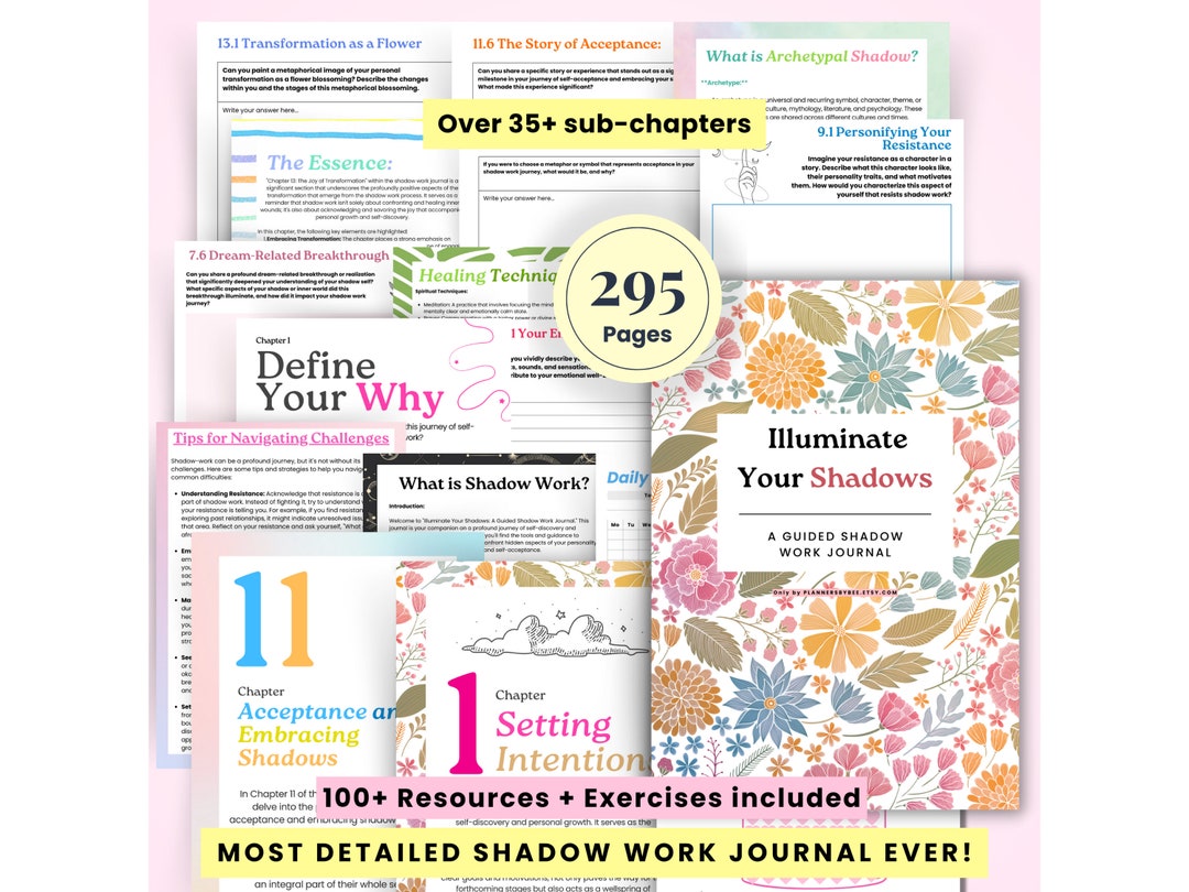 Shadow Work Journal, Guided Shadow Work Prompts, Inner Child, Grimoire ...