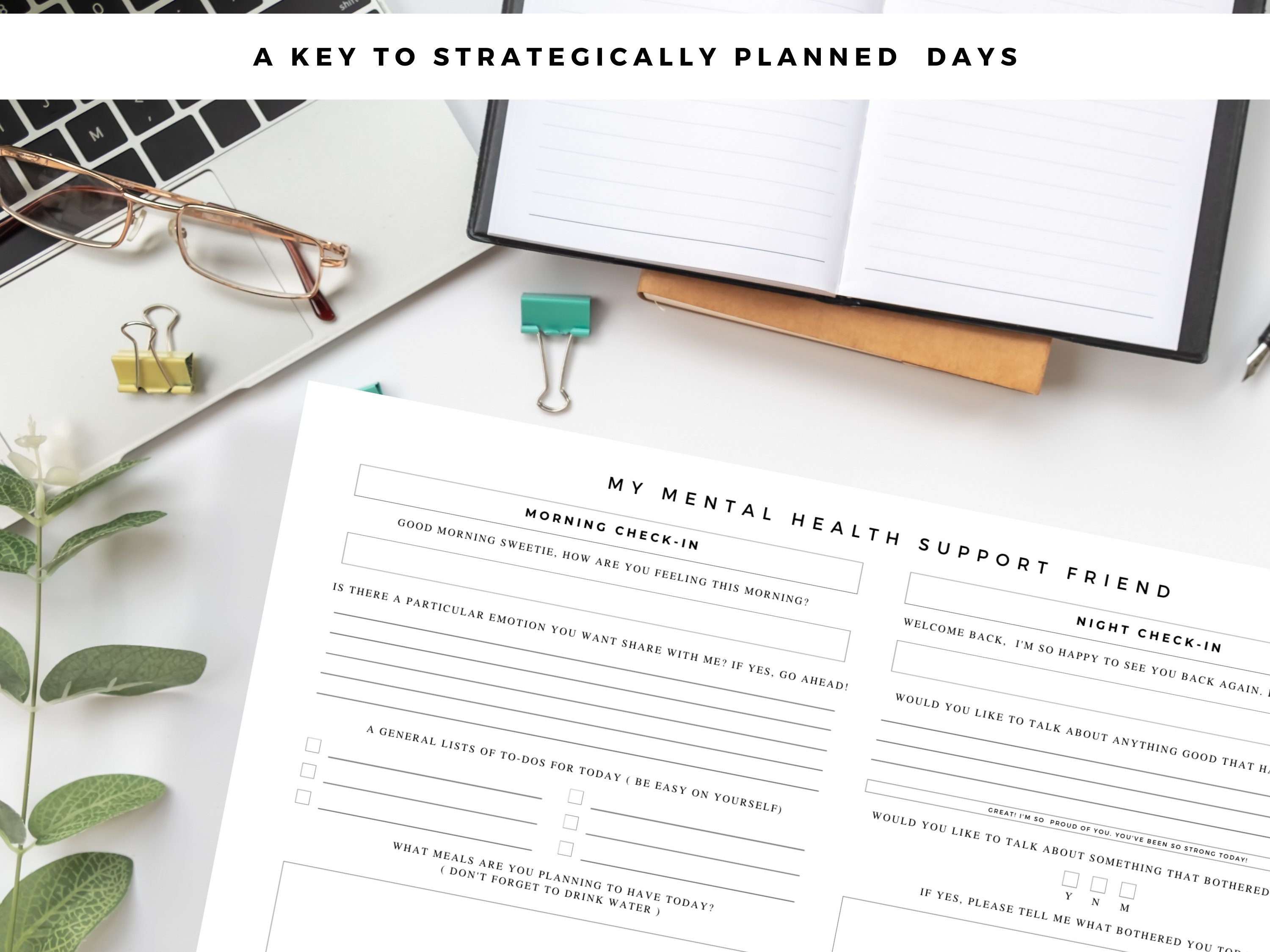 Daily Mental Health Daily Check In Daily Mental Health Log - Etsy