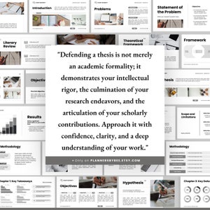 Thesis Defense Presentation, Dissertation Planner Slides Deck, Canva Thesis Graduation Template ...