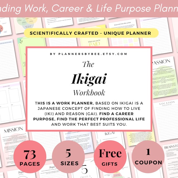 Ikigai Workbook - Etsy