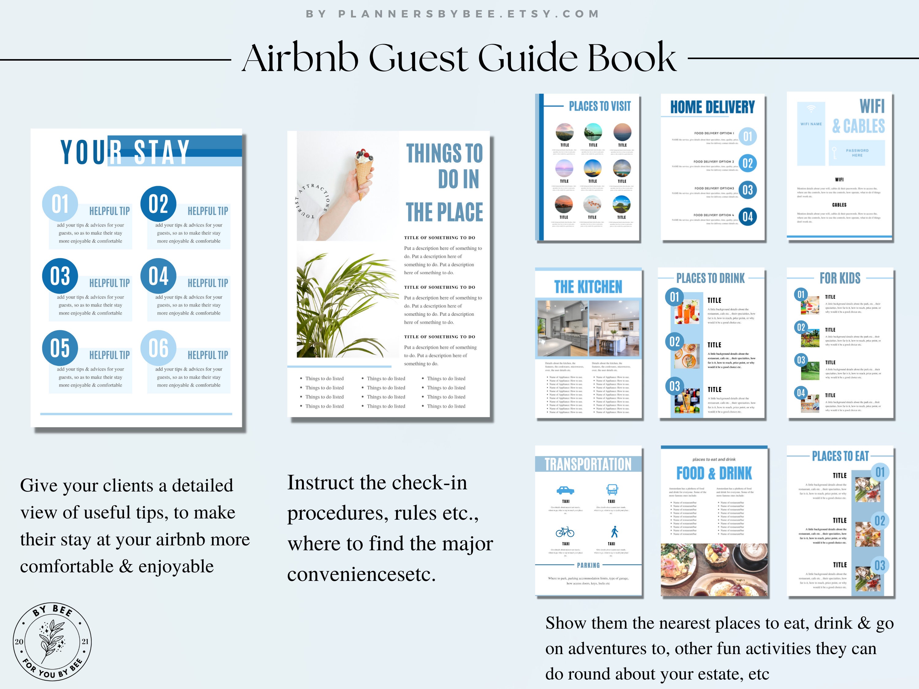 Airbnb Welcome Book House Manual Airbnb Guide Signs - Etsy