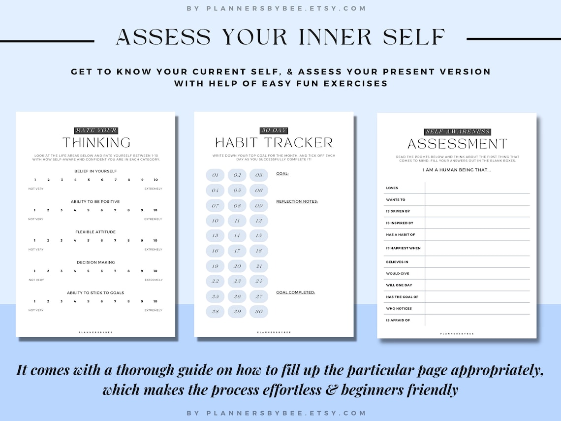 Self Esteem Workbook Self Care Productivity Self Confidence - Etsy