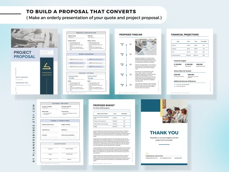 Project Proposal Canva Templates Professional Project - Etsy
