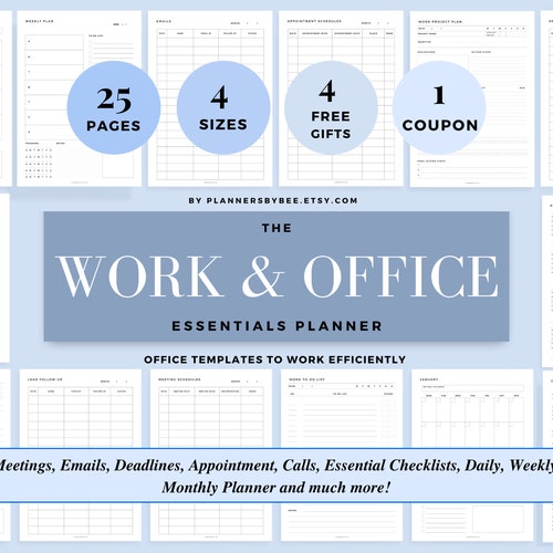 Office Work Planner and Organizer Work to Do Checklist - Etsy