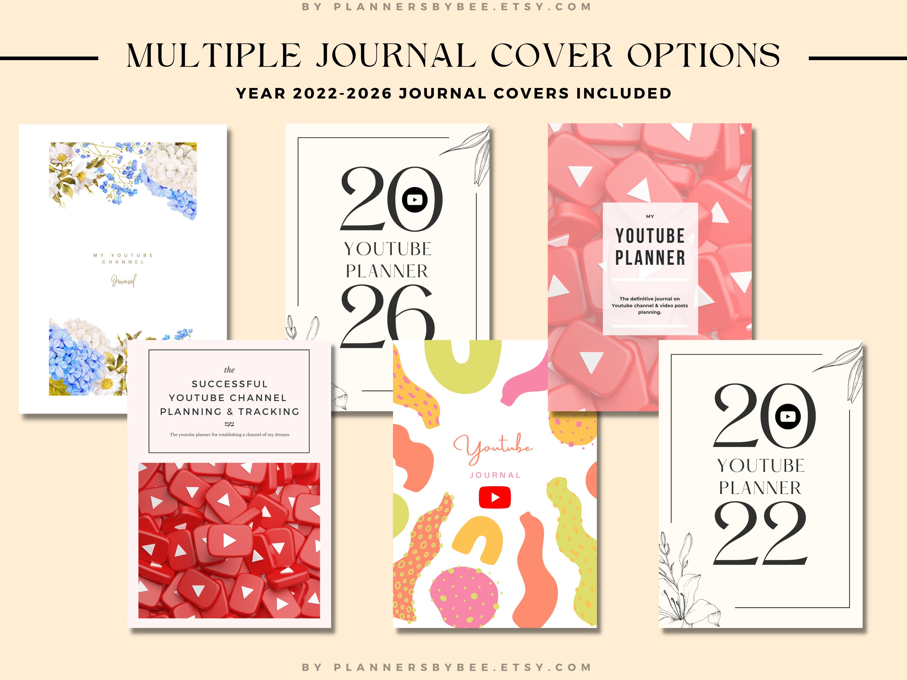 Youtube Planner Social Media Video Vlog Tracker Youtube - Etsy