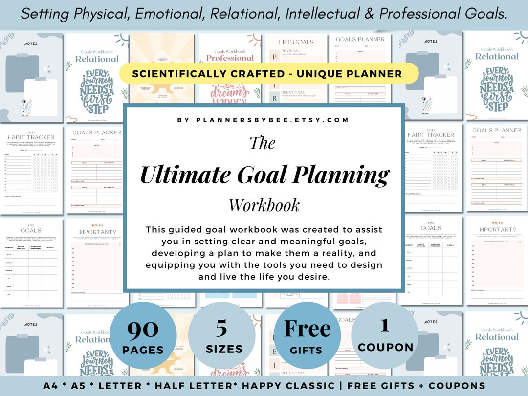 Goal Planner BUNDLE, 2025 Goals Tracker, SMART Goal Setting Kit, New ...