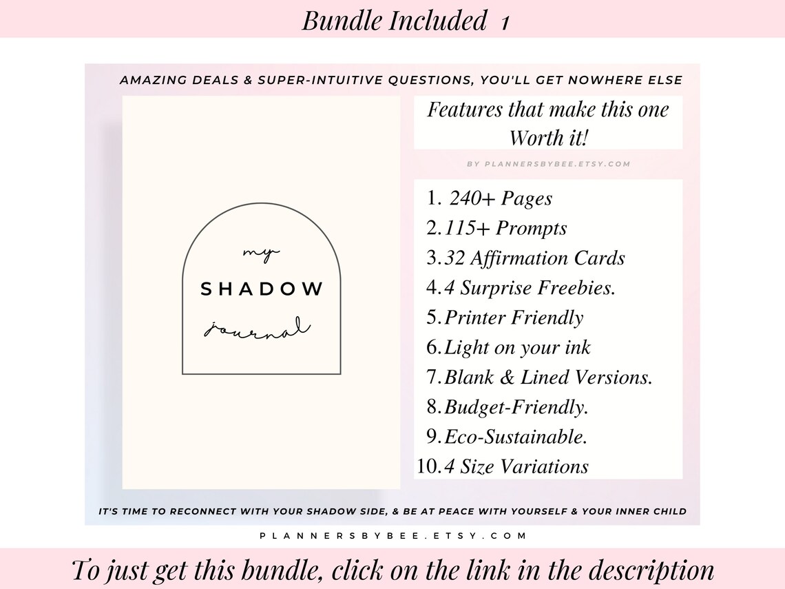 Shadow Work Journal Bundle Printable Shadow Work Shadow Work - Etsy