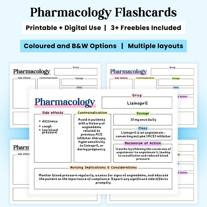 Nursing Drug Cards - Etsy