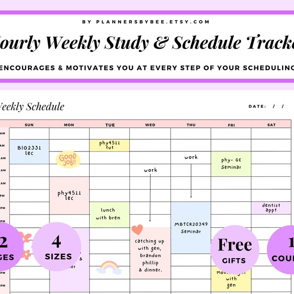 Weekly Schedule - Etsy