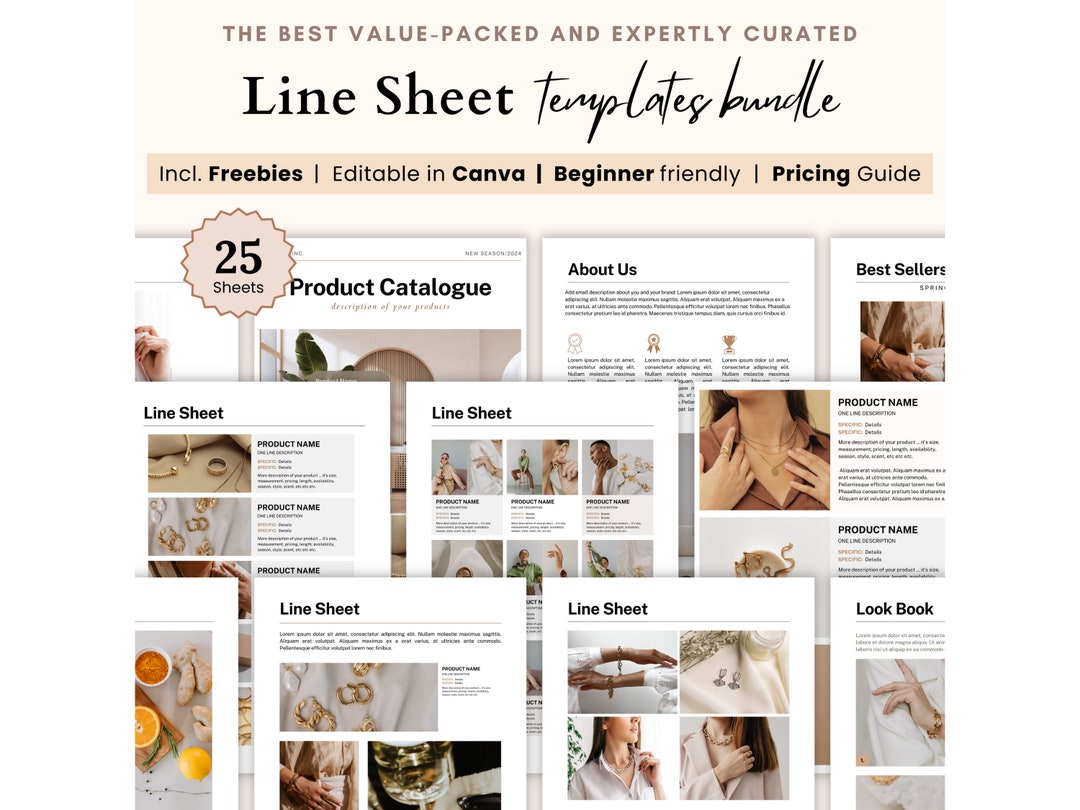 Small Line Sheet Templates, Business Catalog, Wholesale Price List ...