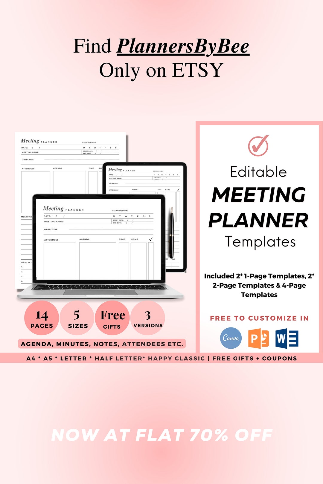 Editable Meeting Notes Template, Meeting Notes Printable, Meeting ...