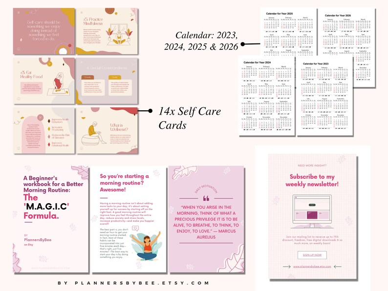 Daily Routine Templates Self Love Planner Gratitude - Etsy