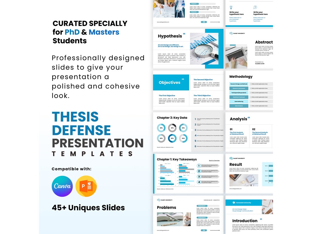 Thesis Presentation, Dissertation Slides Deck, Canva Thesis Defense ...