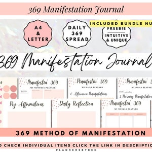 Law of Attraction Planner Bundle Manifestation Journal Prompts ...