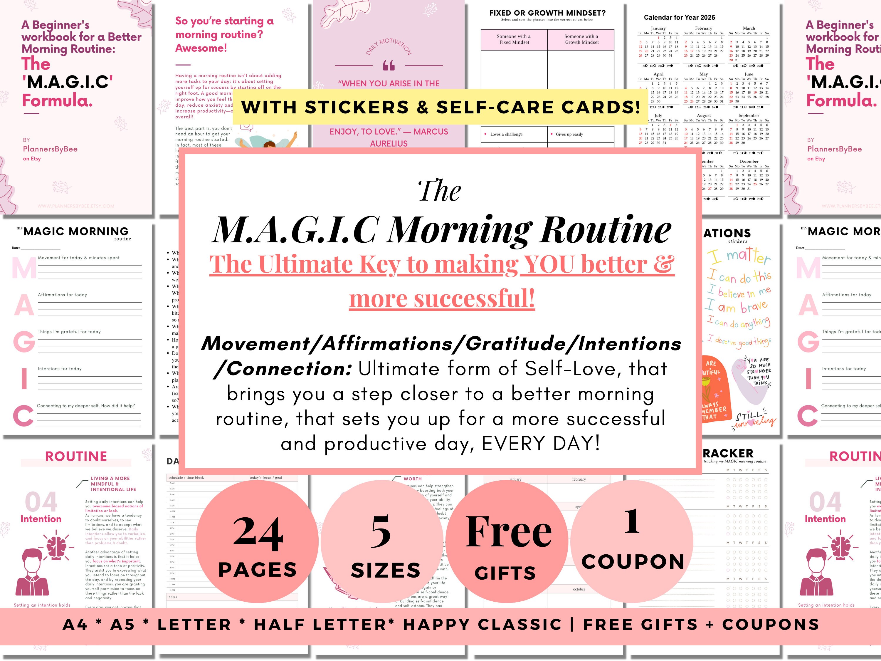 Morning Routine Planner Daily Routine Templates Self Love - Etsy