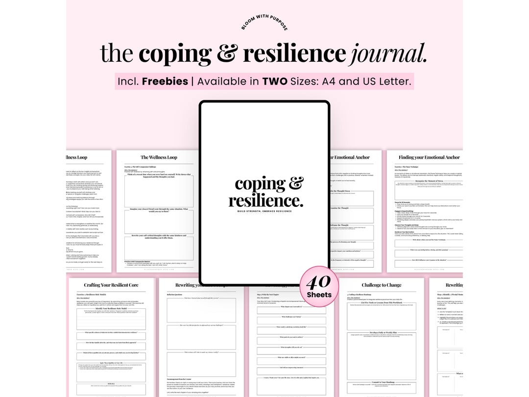 Stress Coping Management Workbook, Stress Resilience, Therapy ...