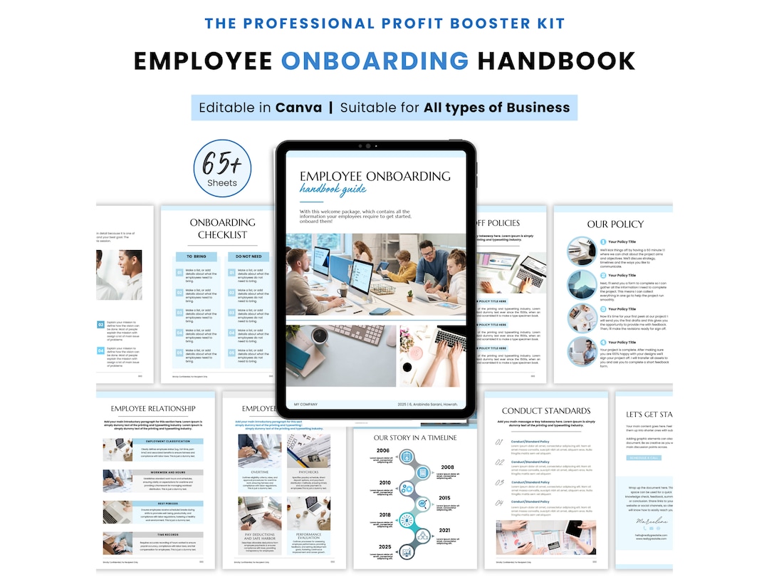 Employee Onboarding Template, Employee Onboarding Checklist, HR Manual ...