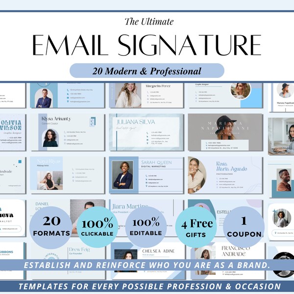 Gmail Email Signature Template - Etsy