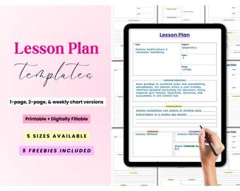 Lesson Plan Template, Lesson Planner Printable, Homeschool Teacher ...