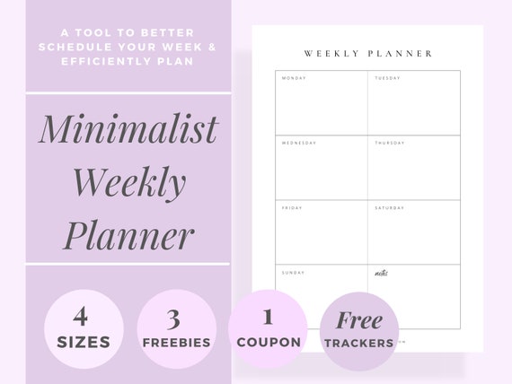 Weekly Schedule Printable Weekly Planner Printable Weekly | Etsy