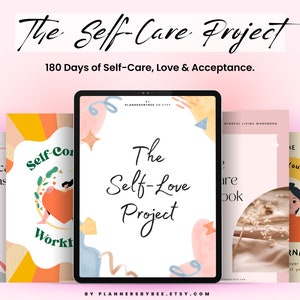Self Care Planner & Wellness Journal BUNDLE, Printable Selfcare Tracker ...