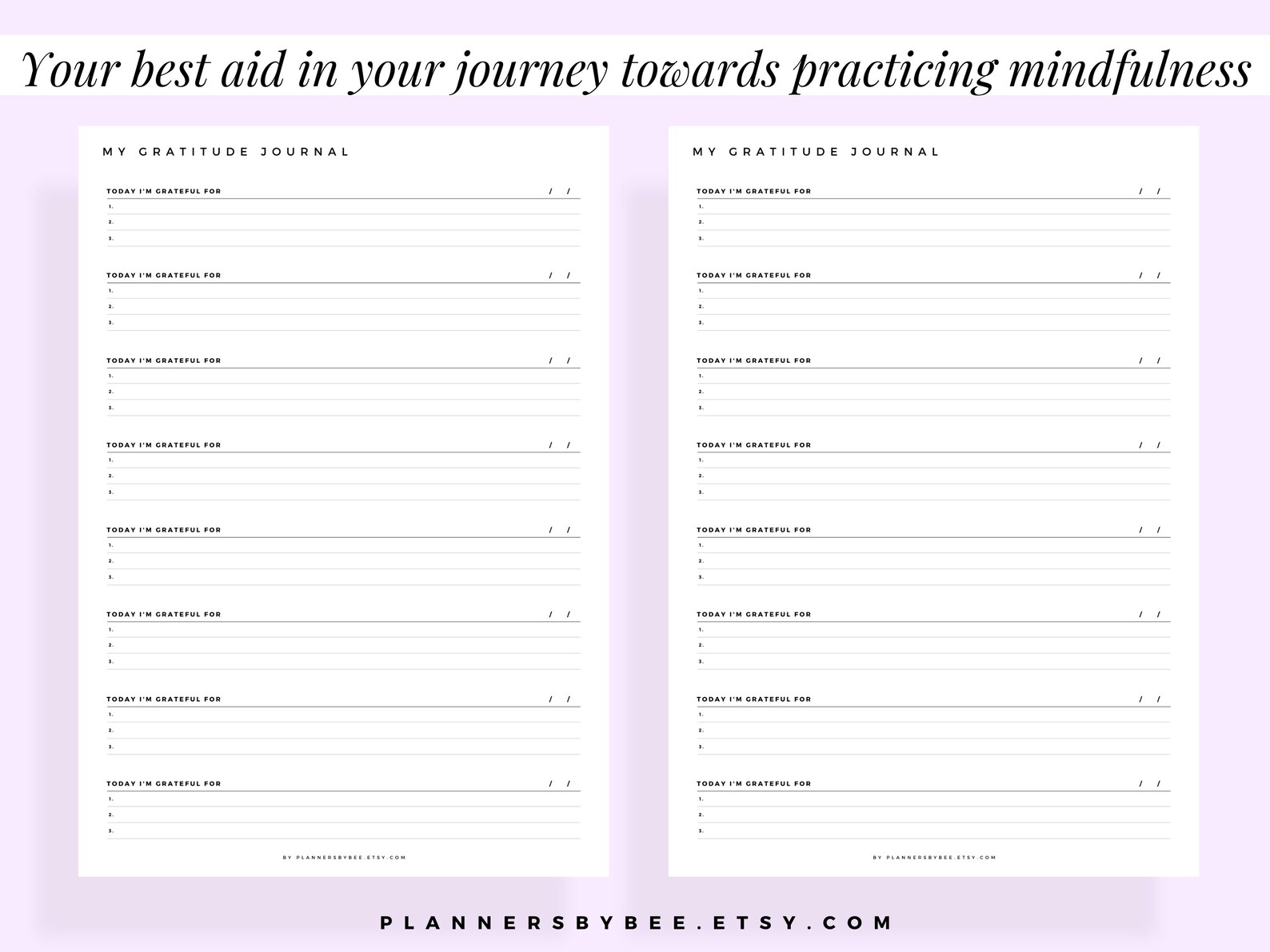 Gratitude Journal Printable Daily Mindful Journal Manifest | Etsy